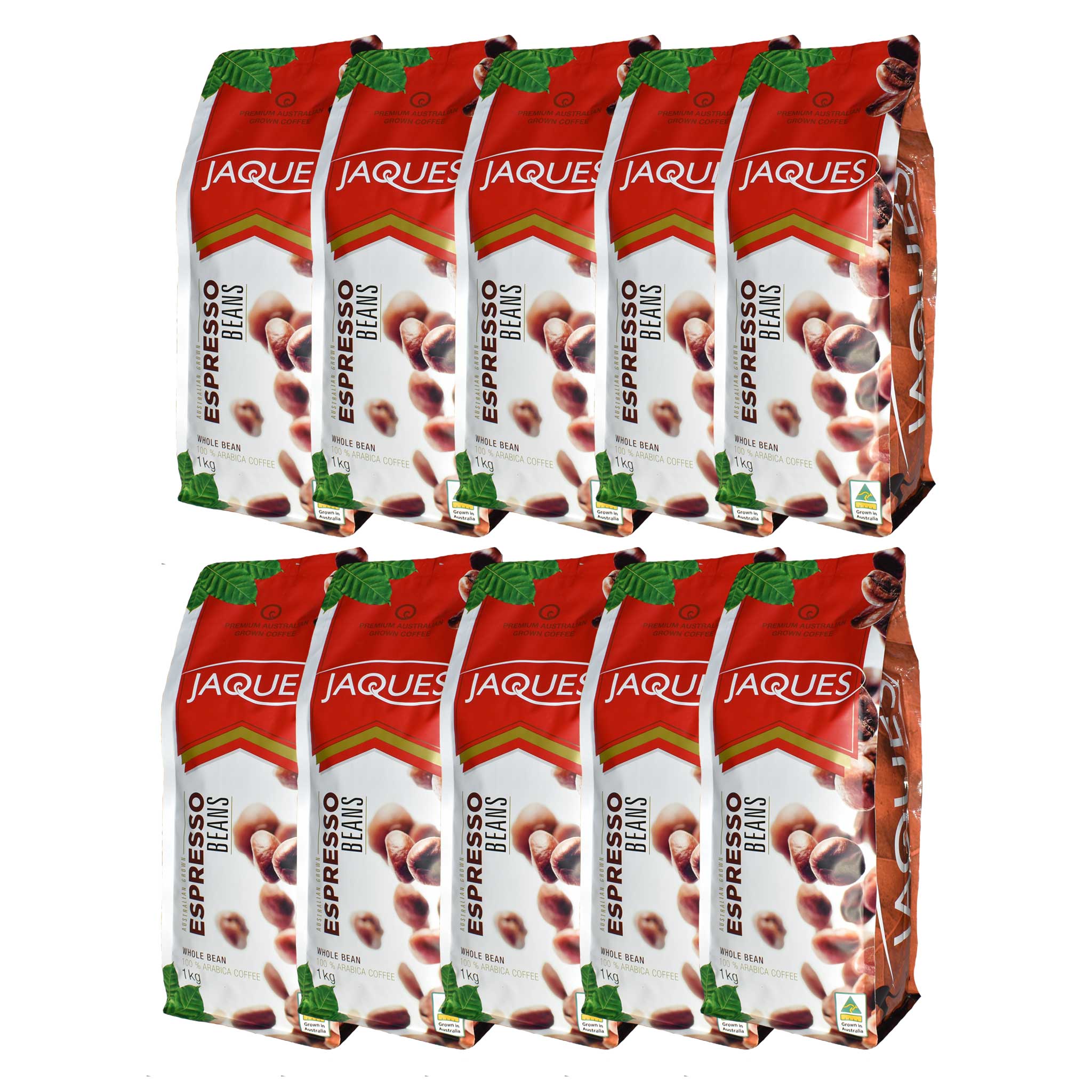 Carton 10 x 1Kg Espresso Roast - Whole Beans (Jaques Coffee) – Jaques ...